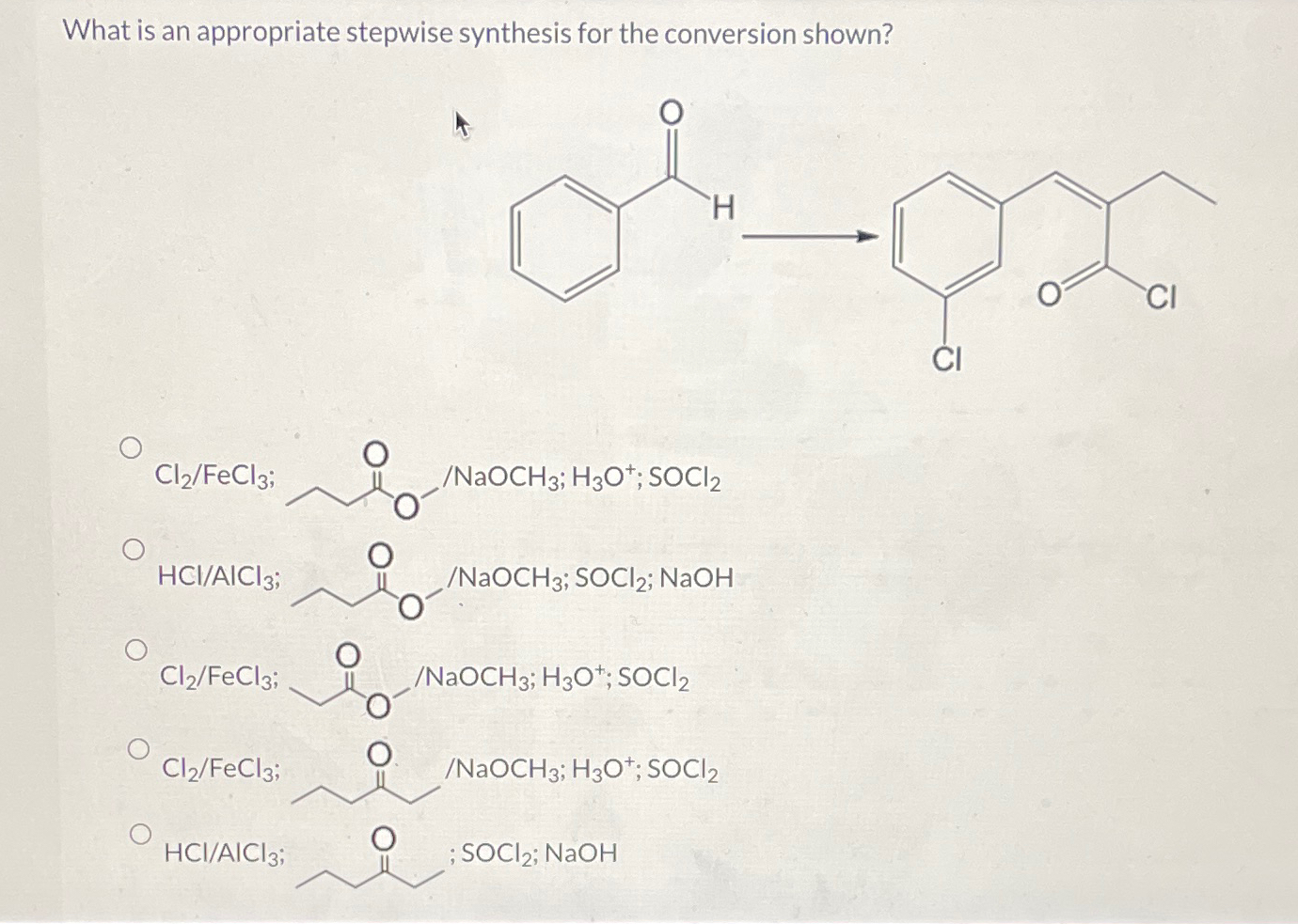 Solved What is an appropriate stepwise synthesis for the | Chegg.com