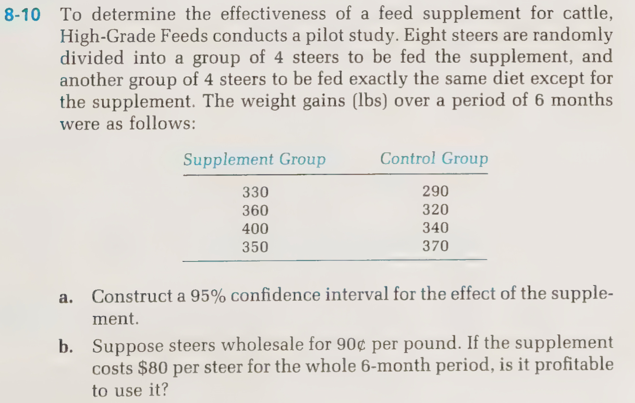 Solved 8-10 ﻿To determine the effectiveness of a feed | Chegg.com