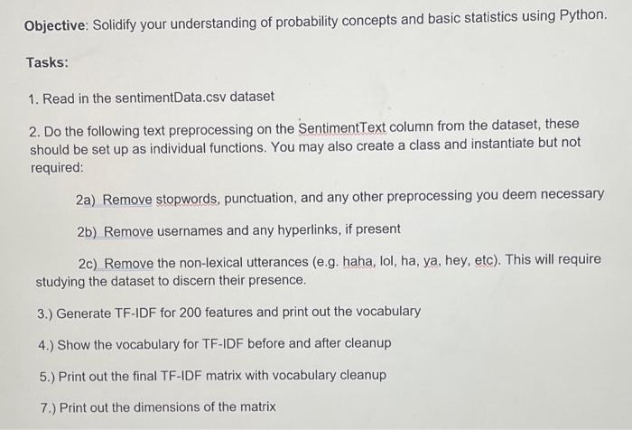 Solved Objective: Solidify your understanding of probability | Chegg.com