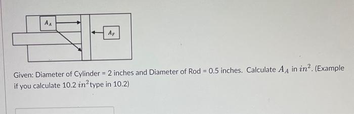 Solved Given: Diameter of Cylinder =2 inches and Diameter of | Chegg.com