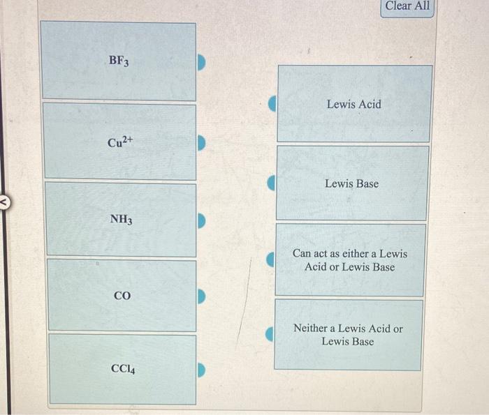 Solved Clear All BF3 Lewis Acid Cu2+ Lewis Base NH3 Can act | Chegg.com