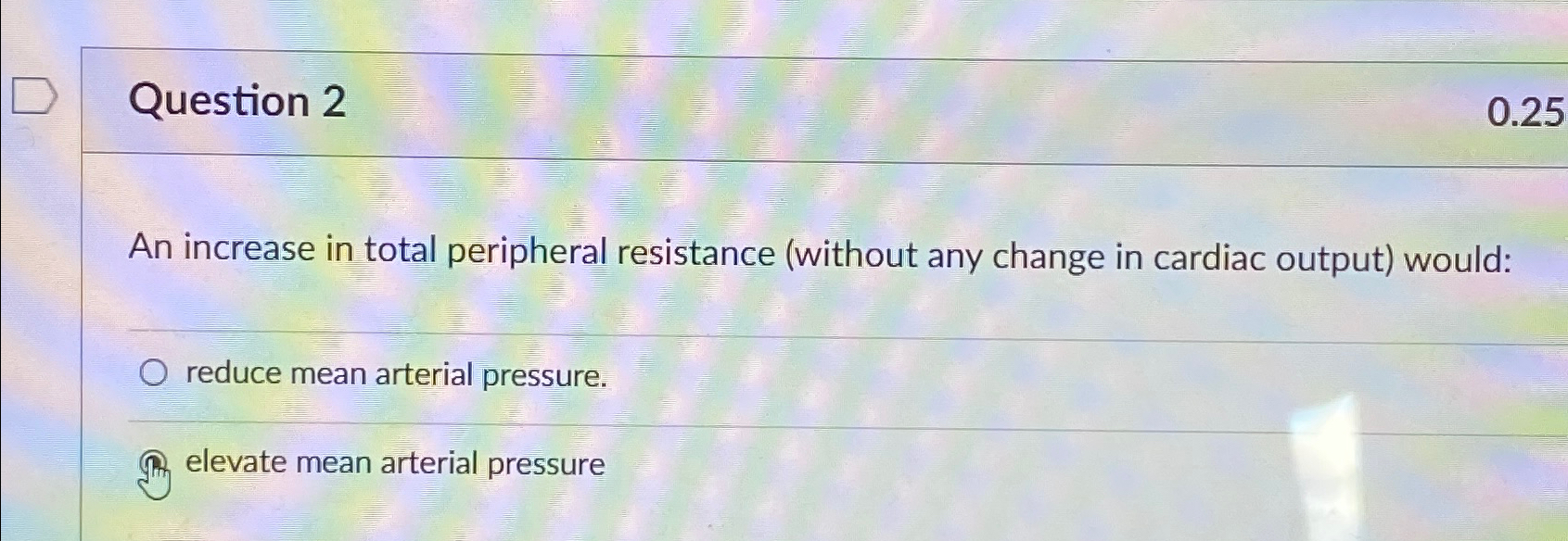 Solved Question 20.25An increase in total peripheral | Chegg.com