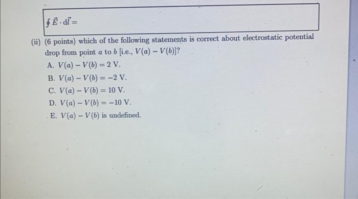 Solved 2. (24 points) Considering electric field E in free | Chegg.com