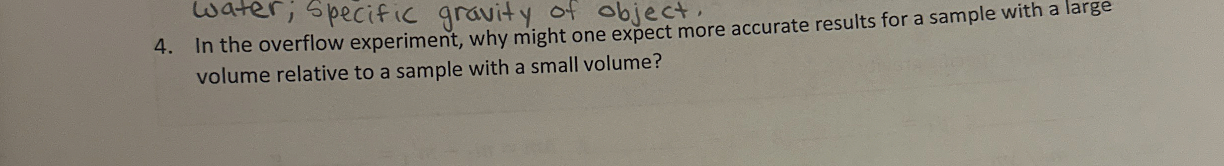 Solved In the overflow experiment, why might one expect more | Chegg.com