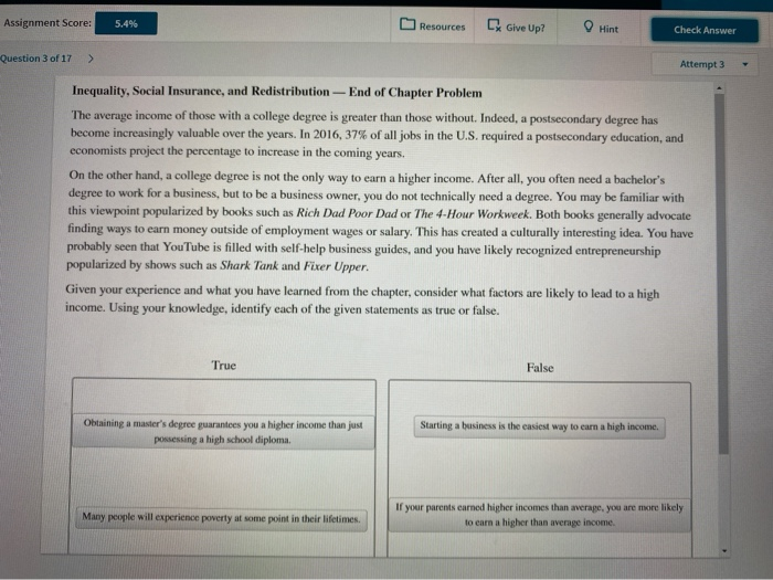 Solved Assignment Score: 5.4% Resources Give Up? Hint Check | Chegg.com