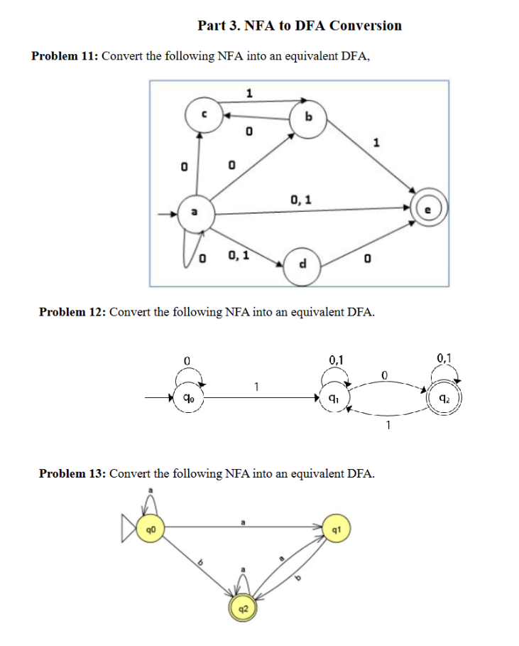 Solved (In all the problems show the diagram must )Part 3. | Chegg.com