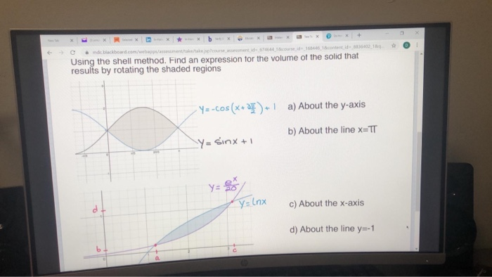 Solved Using the shell method. Find an expression for the | Chegg.com