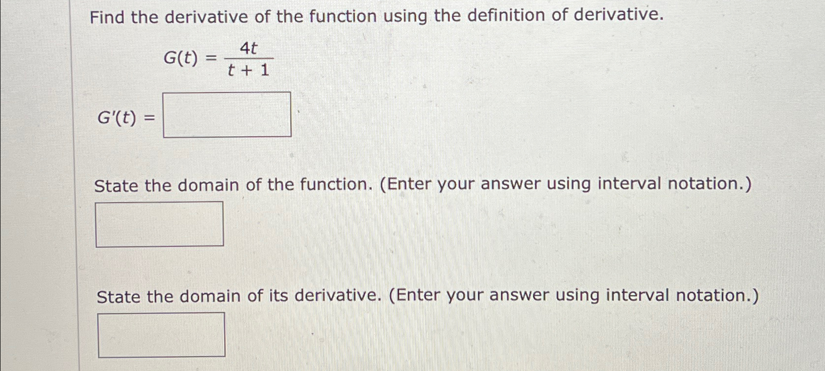 Solved Find the derivative of the function using the | Chegg.com