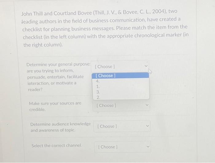 John Thill and Courtland Bovee (Thill, J. V., & | Chegg.com