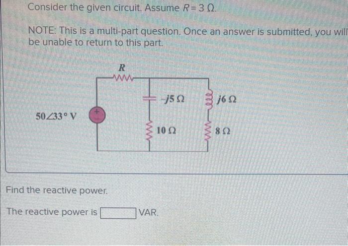 Solved Consider the given circuit. Assume R=3Ω. NOTE: This | Chegg.com