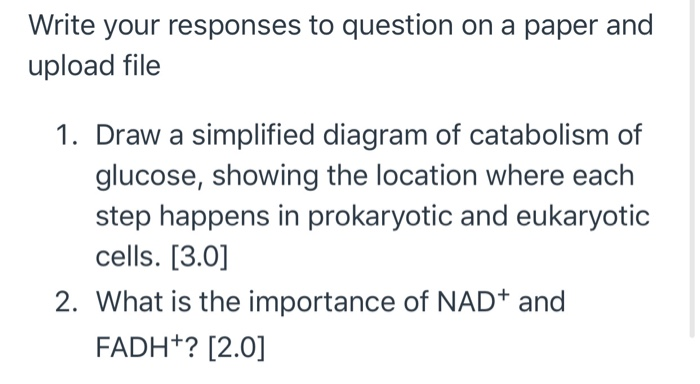 Solved Write your responses to question on a paper and | Chegg.com