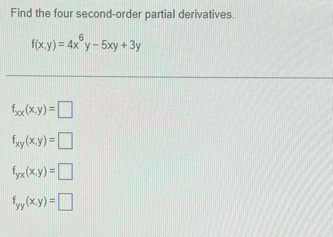 Solved Find the four second-order partial | Chegg.com