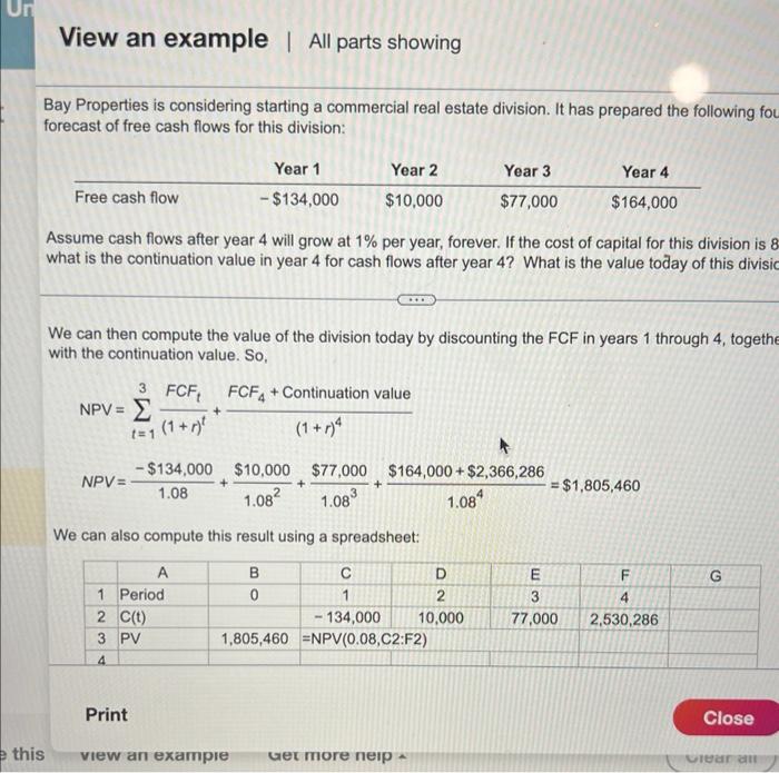 Solved Bay Properties is considering starting a commercial | Chegg.com