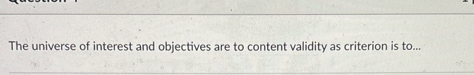 Solved The universe of interest and objectives are to | Chegg.com