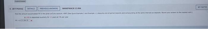 Solved Submit Answer PREVIOUS ANSWERS 5. [0/1 Points] | Chegg.com