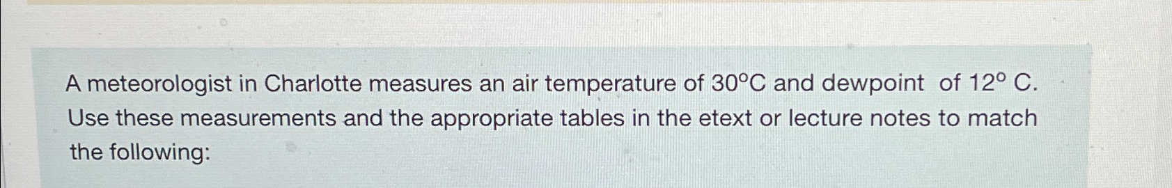 Solved A meteorologist in Charlotte measures an air | Chegg.com