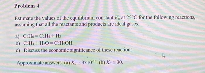 Solved Estimate the values of the equilibrium constant Ka at | Chegg.com