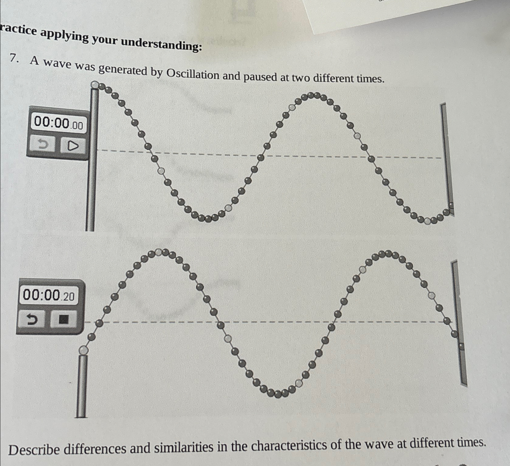 Solved ractice applying your understanding:7. ﻿A wave was | Chegg.com