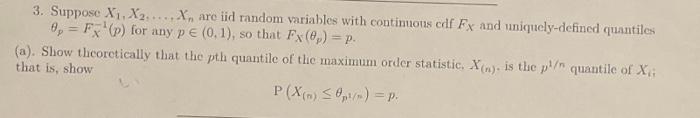 Solved 3. Suppose X₁, X2,..., Xn are iid random variables | Chegg.com