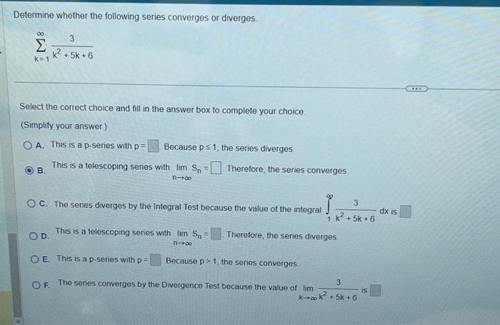 Solved Determine whether the following series converges or | Chegg.com