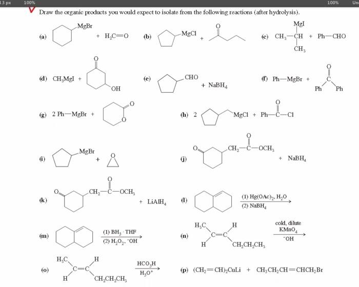 Solved (b) (c) (e) (f) g) 2Ph−MgBr+ (h) i) (j) k) (1) m) | Chegg.com
