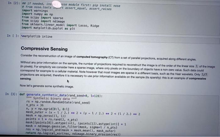 Solved [3]: def generate_synthetic_data (rand_seed =0,l=128) | Chegg.com