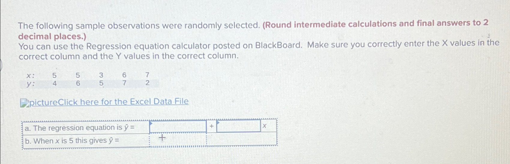 Solved The following sample observations were randomly | Chegg.com