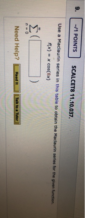 Solved 0/1 POINTS PREVIOUS ANSWERS SCALCET8 11.10.035. Use a | Chegg.com