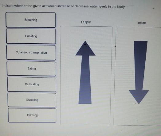 Solved Indicate whether the given act would increase or | Chegg.com