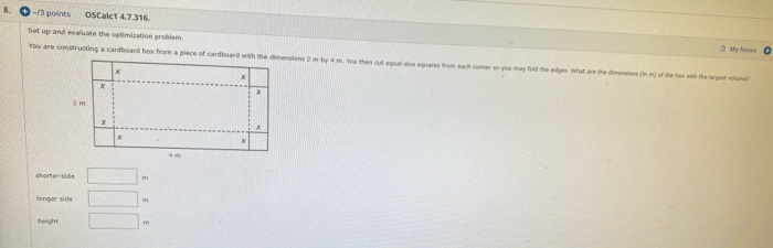 Solved -/3 points oSCalc1 4.7.316 Set up and evaluate the | Chegg.com