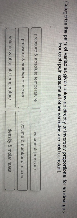 Solved Categorize the pairs of variables given below as | Chegg.com Solved Categorize the pairs of variables given below as | Chegg.com