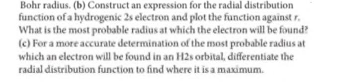 Solved 9 38 The Normalized Wavefunction For A 2s Orbital