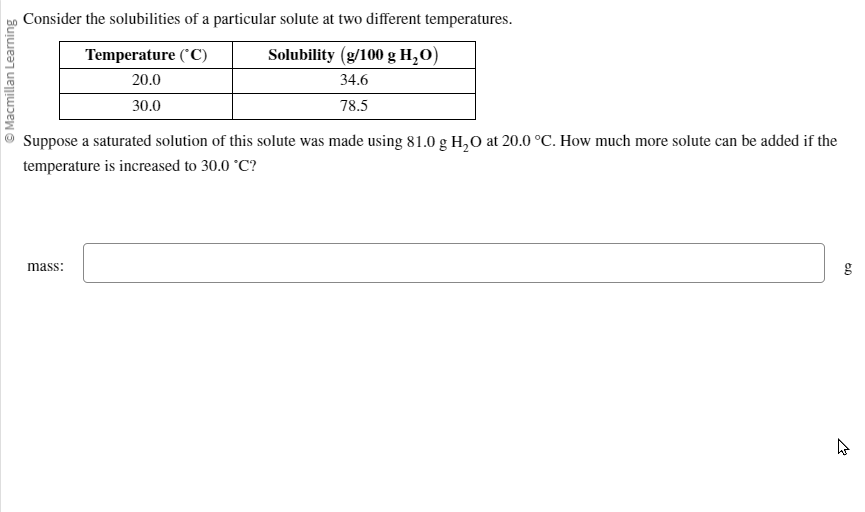 Solved consider the solubilities of a particular solute at | Chegg.com