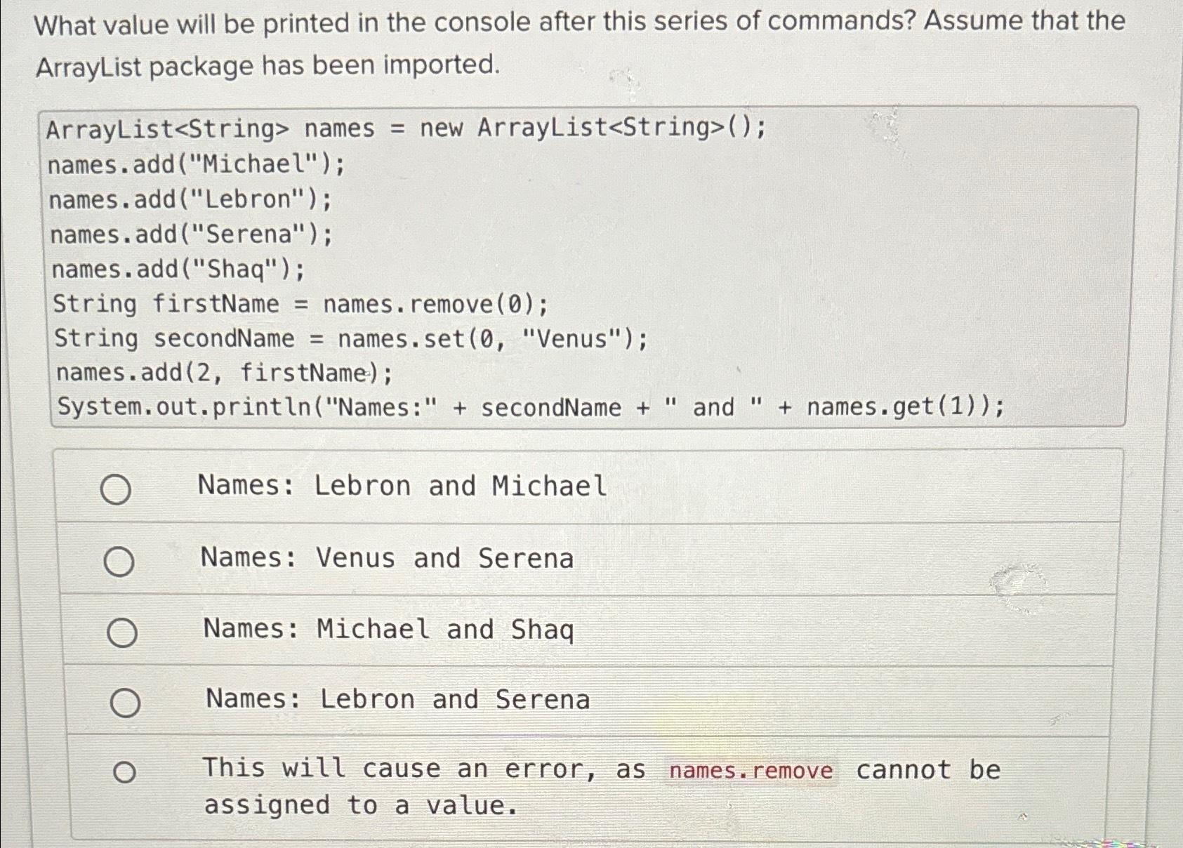 Solved What value will be printed in the console after this | Chegg.com