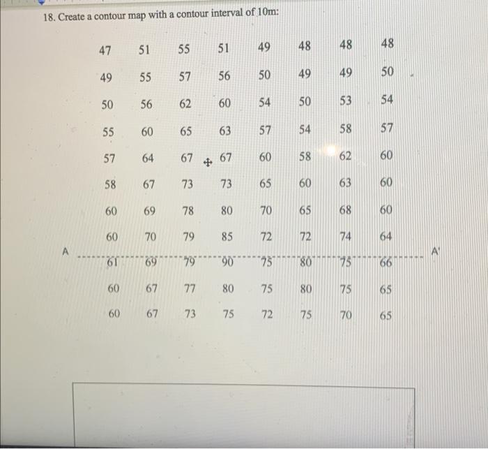 Solved 18. Create a contour map with a contour interval of | Chegg.com