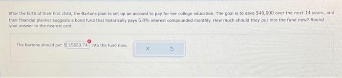 Solved After the birth of their first chlld, the Bartons | Chegg.com