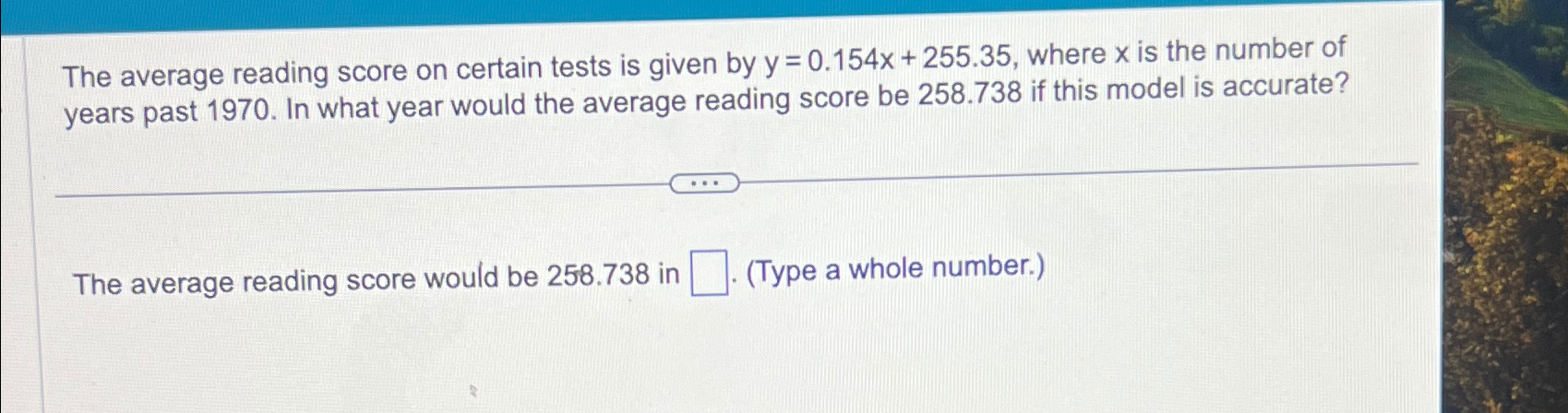 Solved The average reading score on certain tests is given | Chegg.com