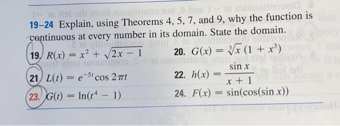 Solved door tud bits OORLO 19-24 Explain, using Theorems 4, | Chegg.com