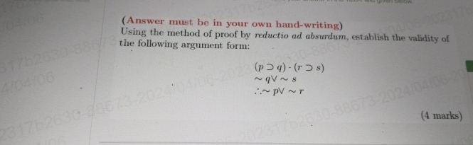 Solved Using the method of proof by reductio ad absurdum, | Chegg.com
