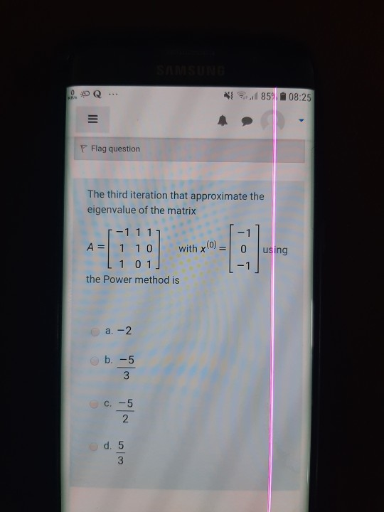 Solved 0 S. 859 08:25 Flag question The third iteration that | Chegg.com