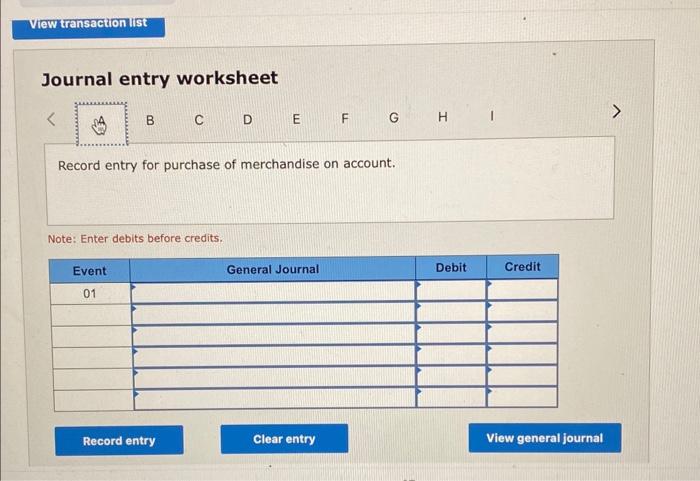 Solved Exercise 4-12A (Algo) Effect of purchase returns and | Chegg.com