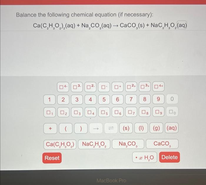 Solved Balance the following chemical equation (if | Chegg.com
