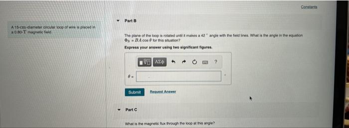 Solved Part A A 15 cm diameter circular loop of wire is | Chegg.com