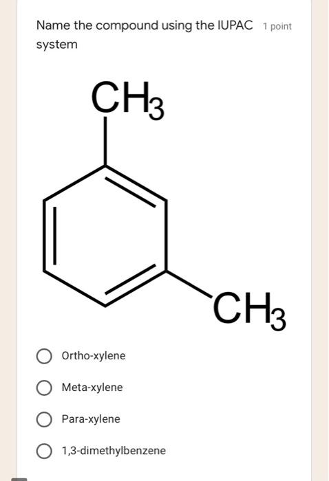 Solved Part I: Name the following compounds Name the | Chegg.com