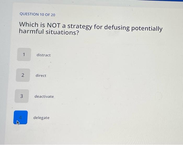 Solved QUESTION 10 OF 20 Which is NOT a strategy for | Chegg.com