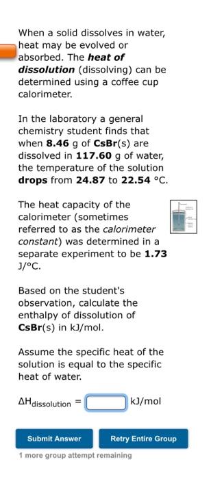 Solved dissolution (dissolving) can be determined using a | Chegg.com