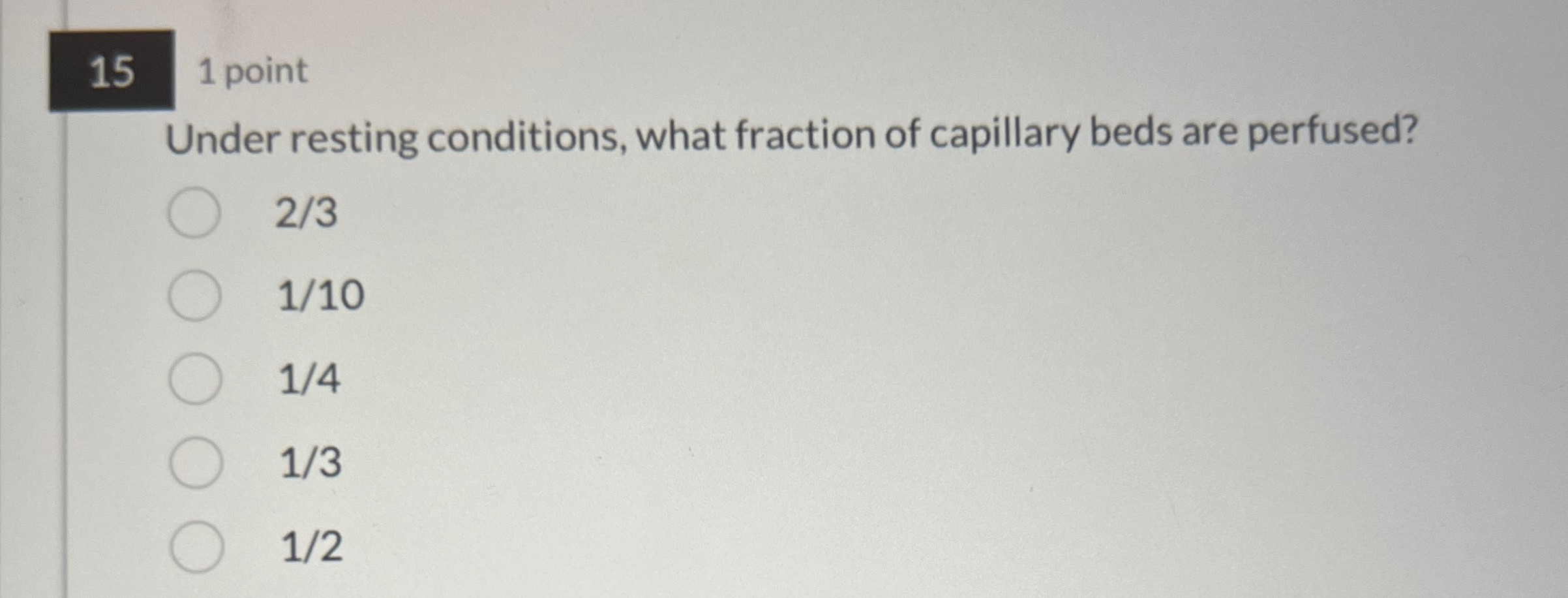 Solved 151 ﻿pointUnder resting conditions, what fraction of | Chegg.com