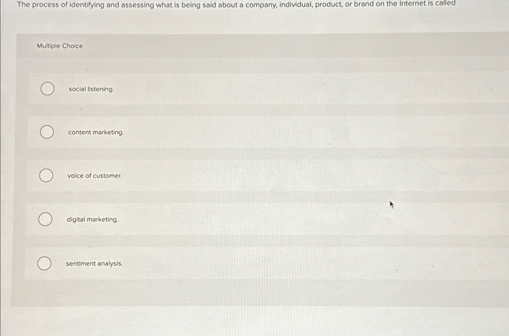 Solved The process of identifying and assessing what is | Chegg.com