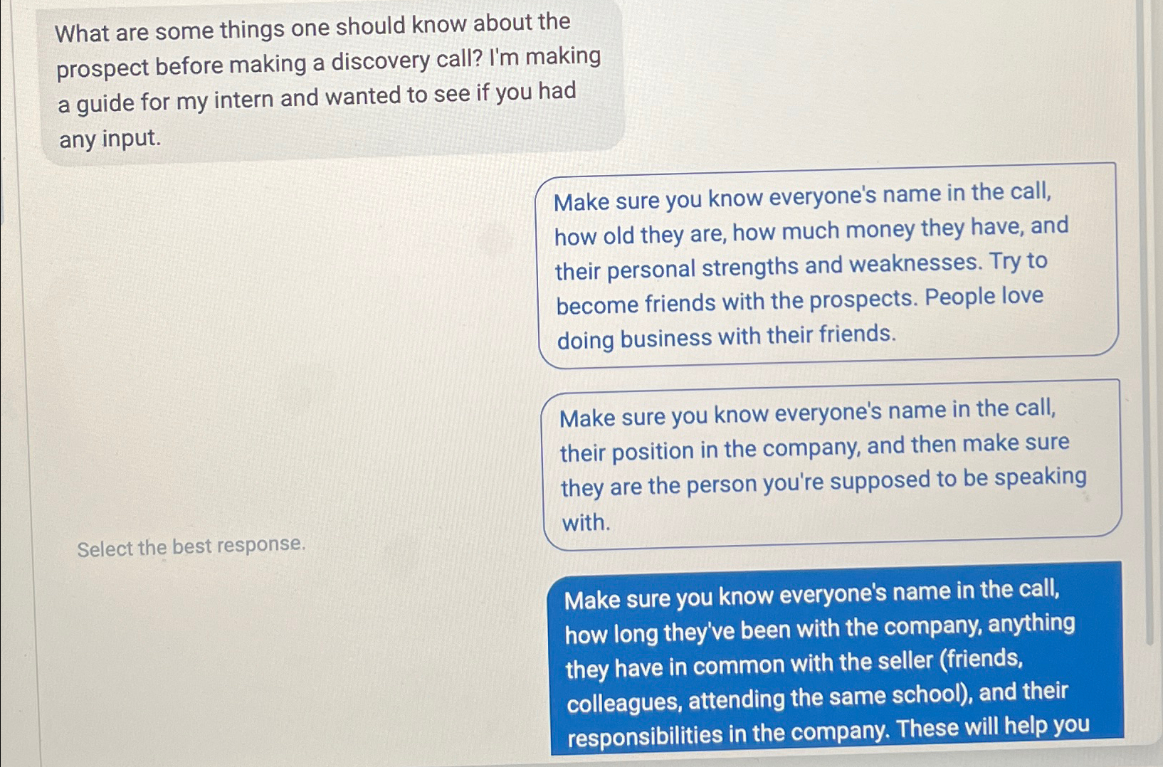 Solved What are some things one should know about the | Chegg.com