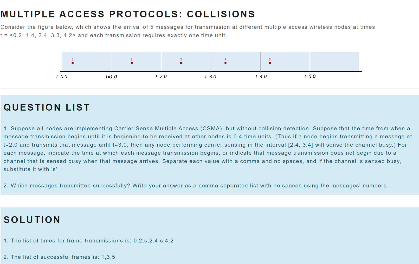 Solved Multiple Access Protocols Collisionsconsider The
